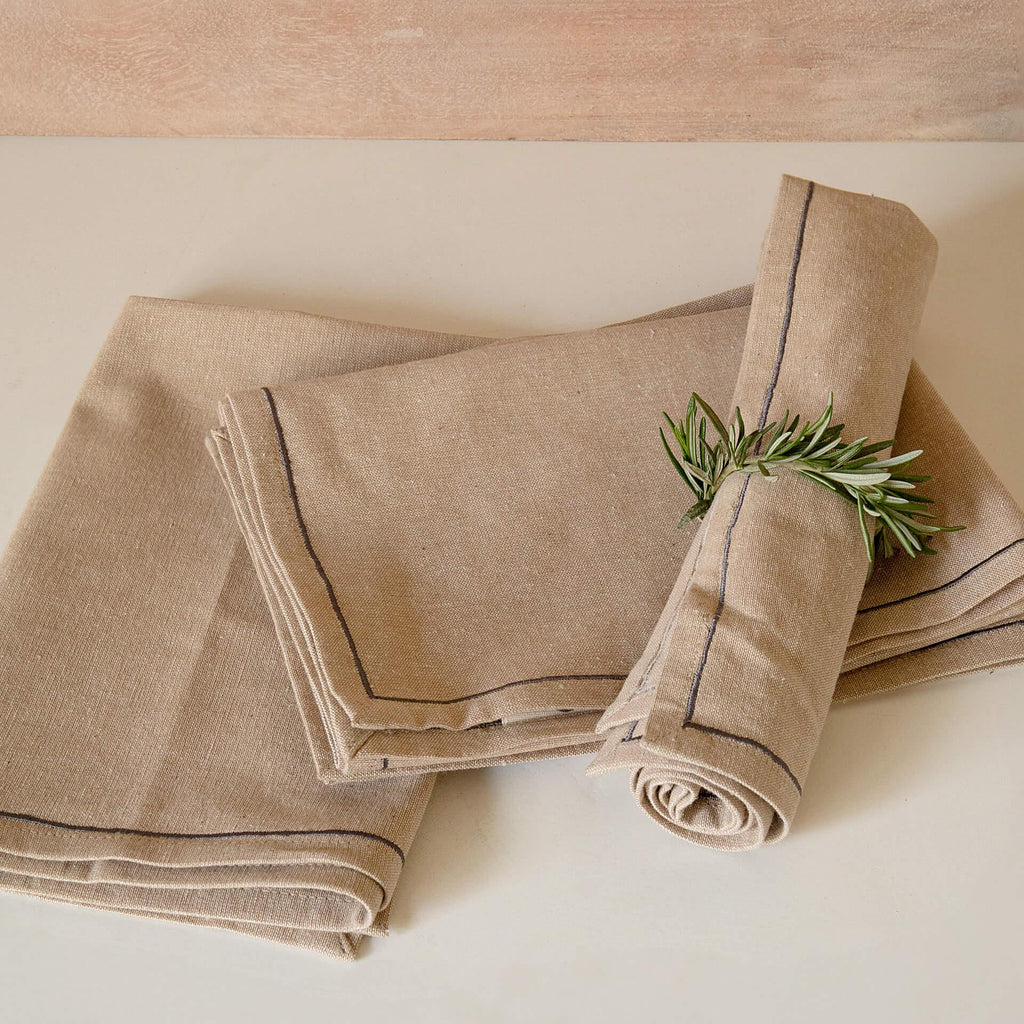 Buy Natural Fringe Cotton Napkin Set of 6 – ellementry